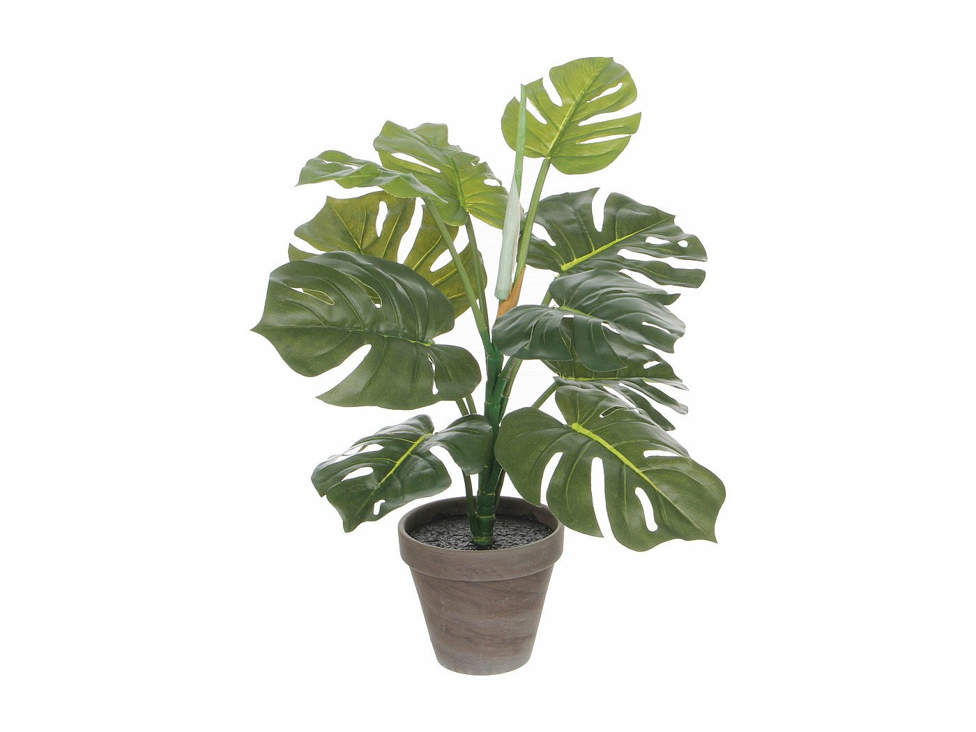 Plante artificielle en polyester et terre cuite - 48 x Ø39 - Vert ...