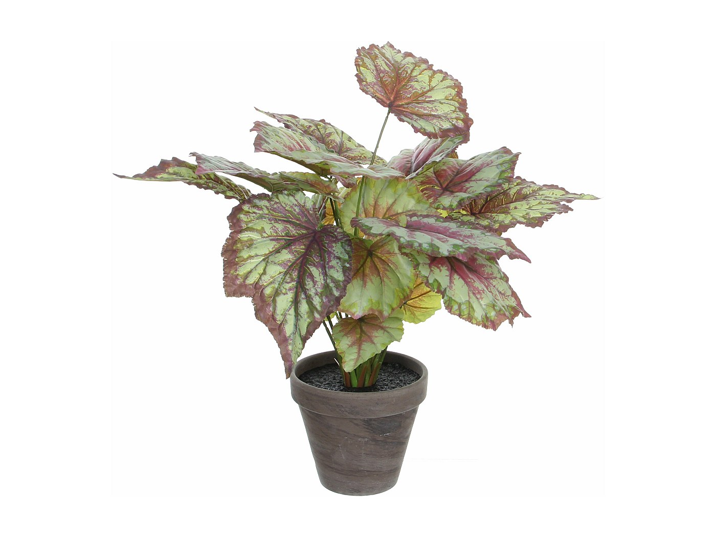 Plante artificielle en polyester et terre cuite - 40 x Ø38 - Rouge ...