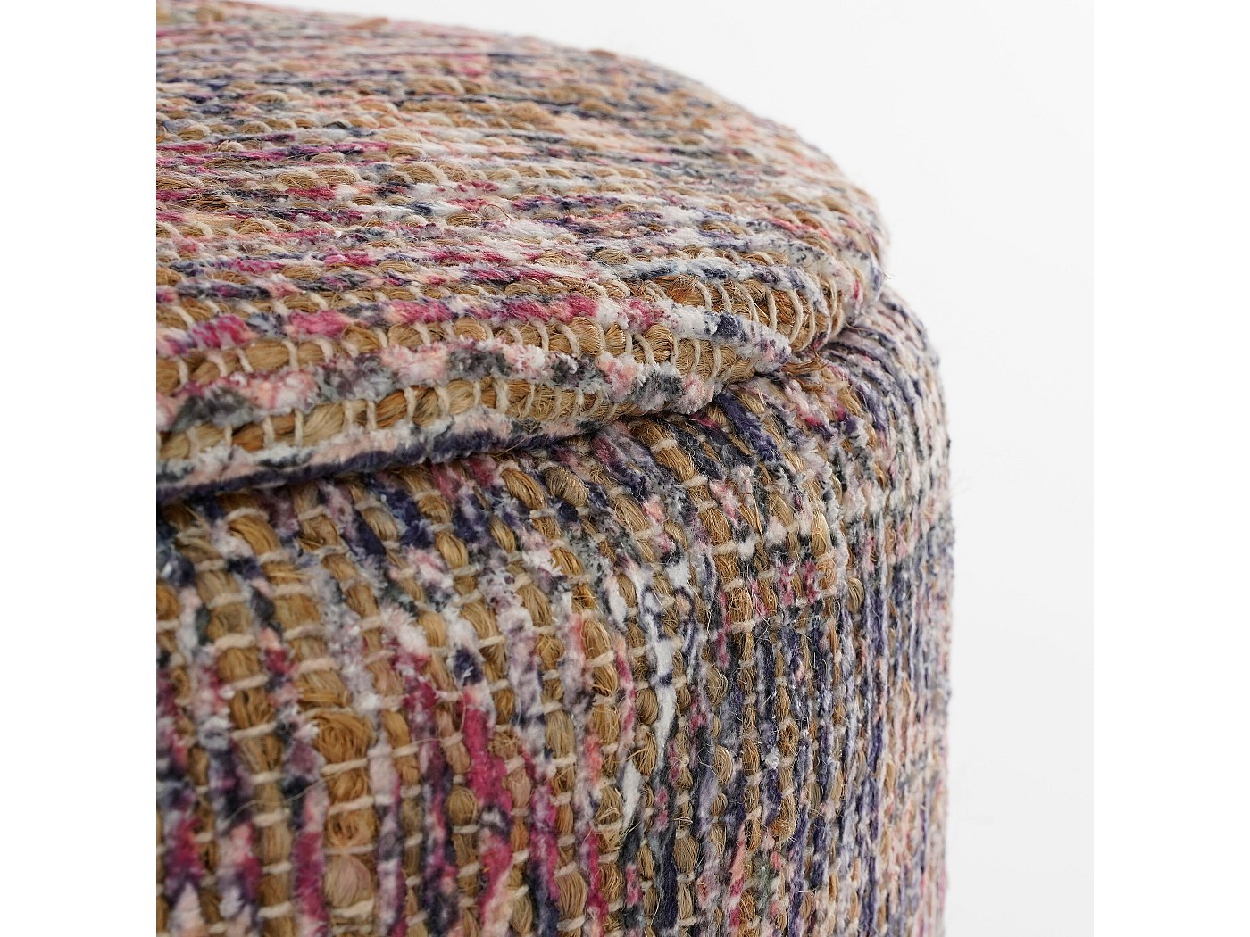 Puf de Yute - 37 x Ø55 - Multicolor - ADAM