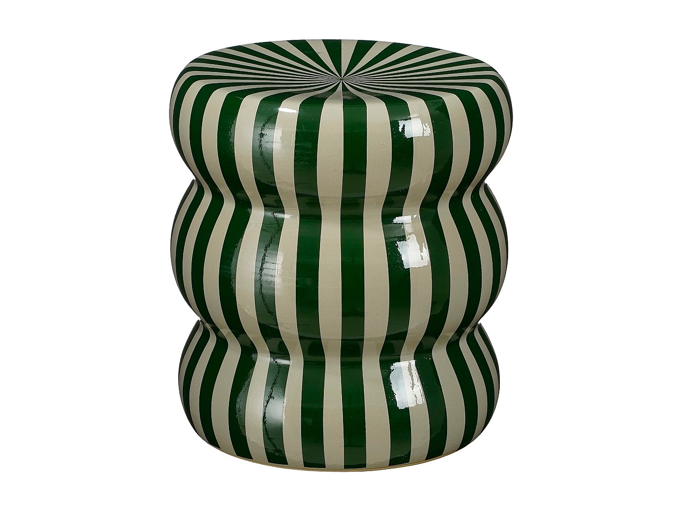 Table d'appoint en céramique - 40 x Ø35 - Vert - SKIPPER