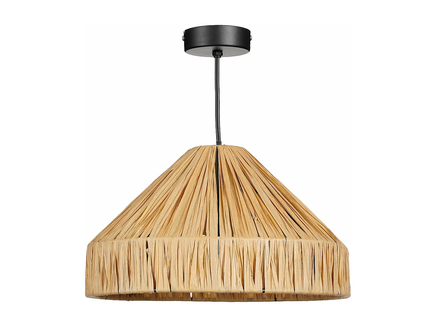 Lámpara colgante de Rafia - 18 x 30 - Marrón claro - ELISA