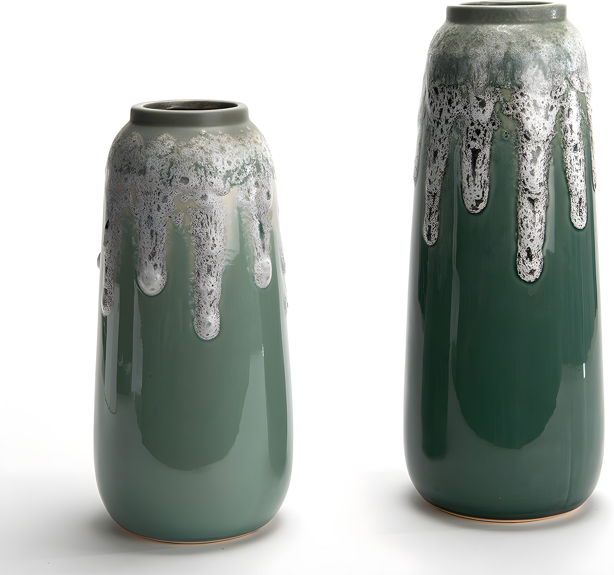 Vase ECUME H : 38 cm vert en céramique