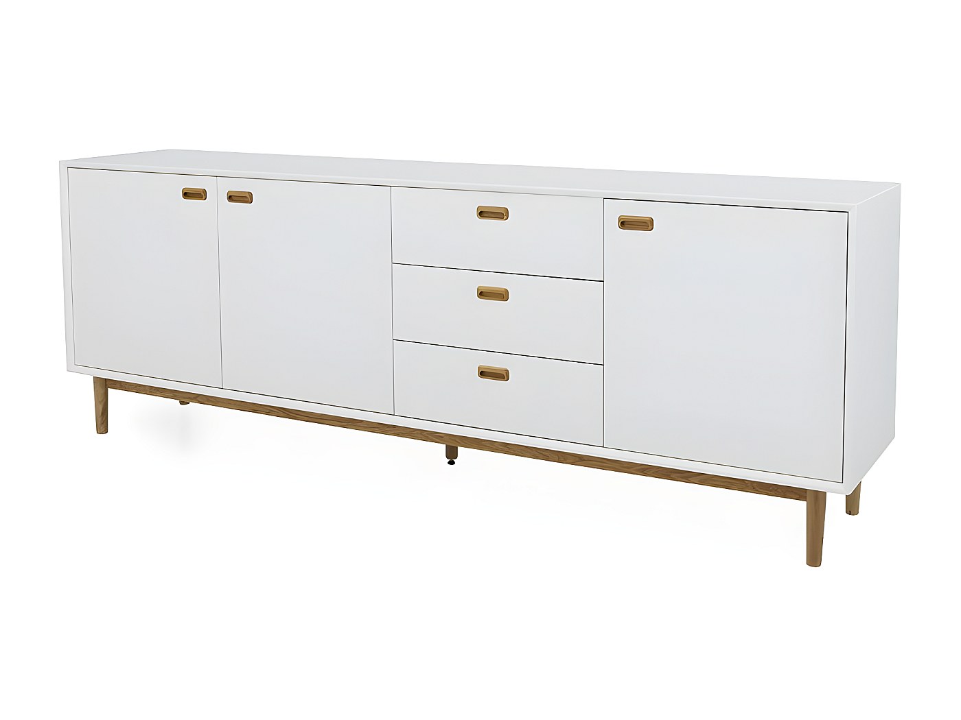 Grand buffet bas 225cm en bois NEO