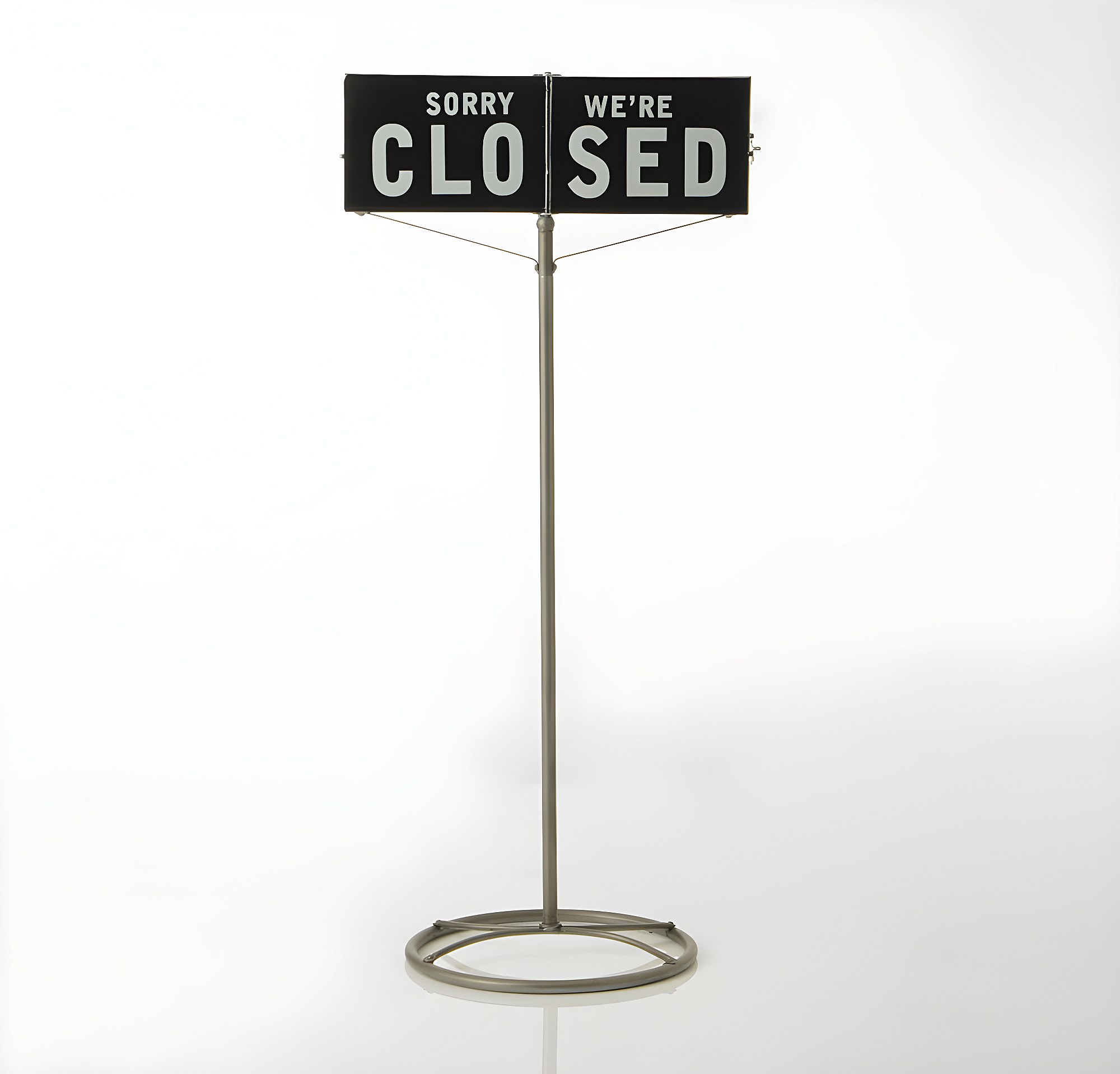 Panneau OPEN/CLOSE sur pied