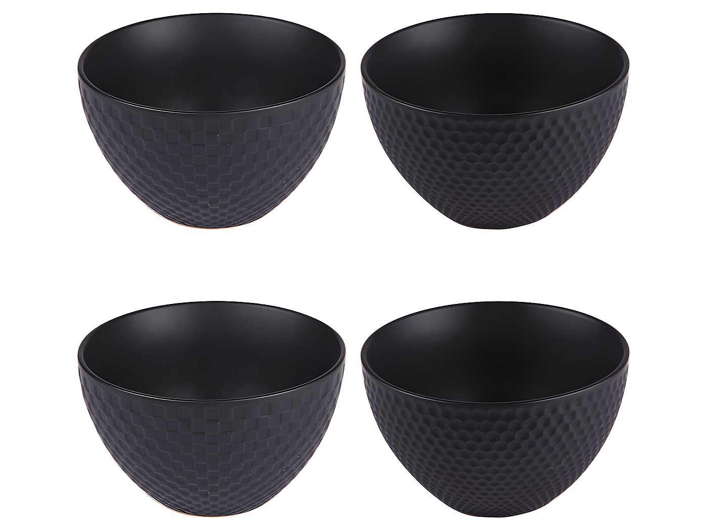 Coffret de 4 coupelles snow black mat 40 cl