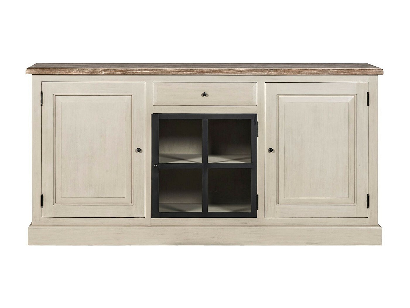 Buffet bas en bois 3 portes 1 tiroir - VILLAS