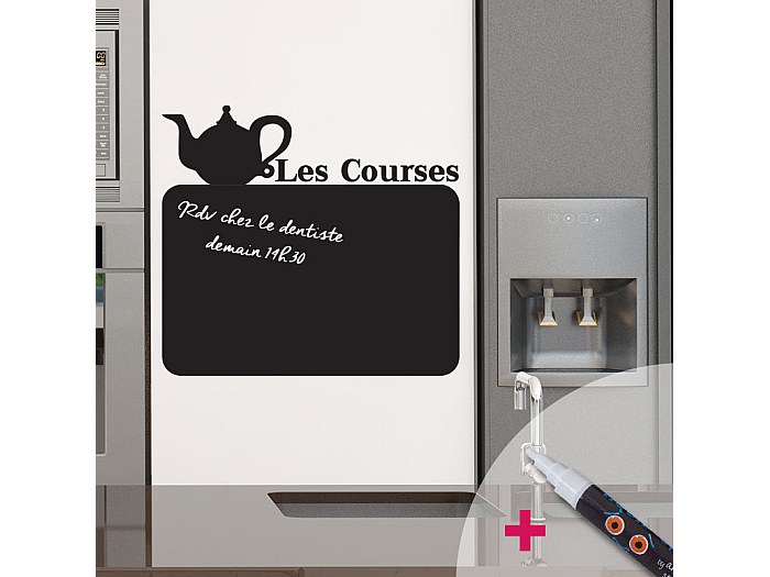 Sticker ardoise tableau noir - stickers muraux adhésif effaçable ...