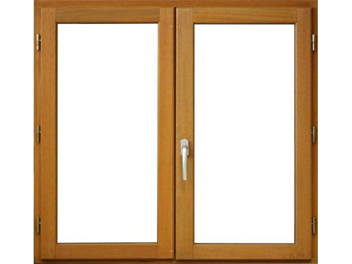 Houten raam 2 bladeren H75 x L120 Ribbenpaneel + handgreep (ref 010220F9)