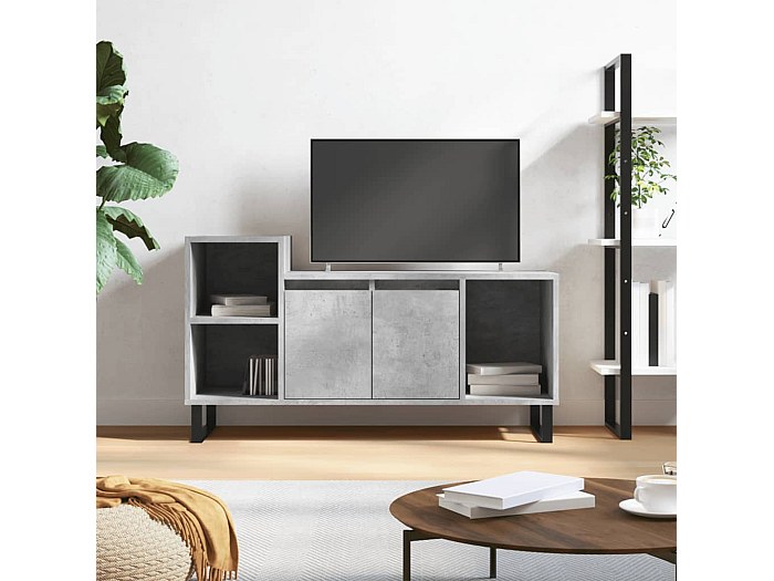 Mobile TV Grigio Cemento 100x35x55 cm Legno Multistrato CFW75710