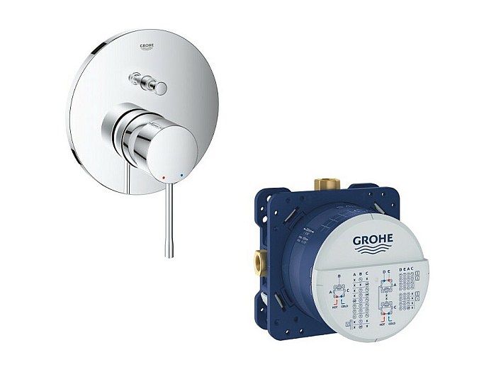 GROHE - Mitigeur mécanique 2 sorties avec inverseur + Rapido SmartBox ...