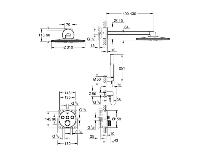 GROHE - Set de ducha SmartControl 34709000