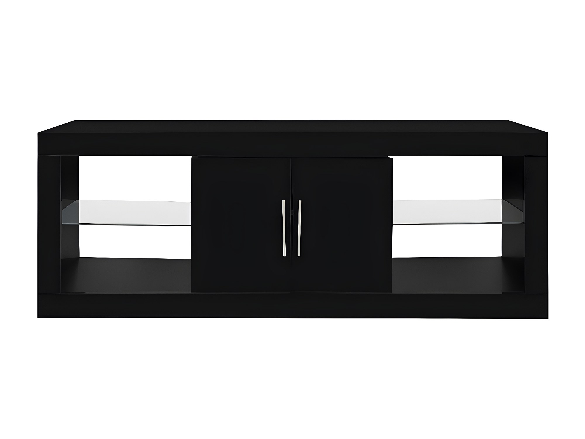Mueble de TV moderno negro para televisores de 60 pulgadas