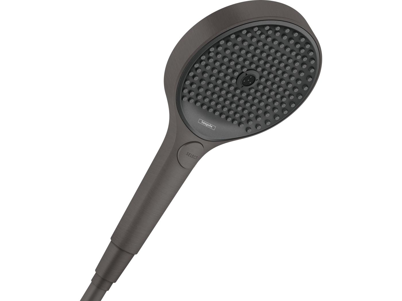 Hansgrohe Douchette à Main 130 3jet Ecosmart Noir Chromé Brossé Rainfinity