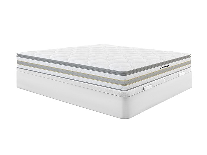 Ensemble 180 x 200 cm king size sommier coffre + matelas Ressorts ensachés - CANTERBURY de Ysmée