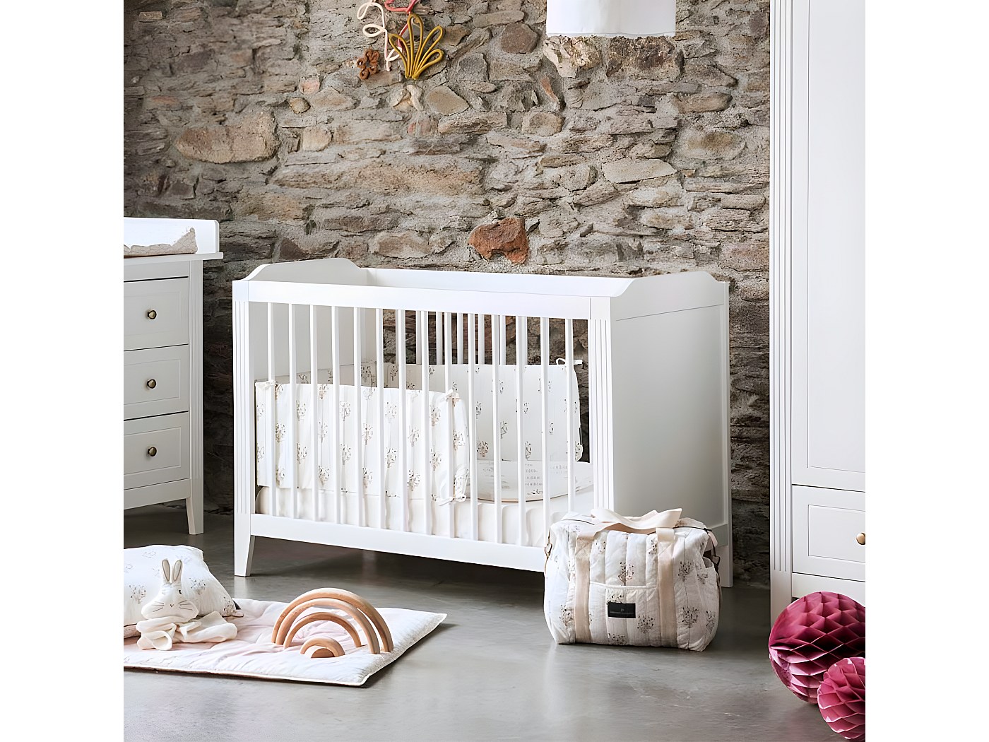 Culla legno bianca 60x120cm