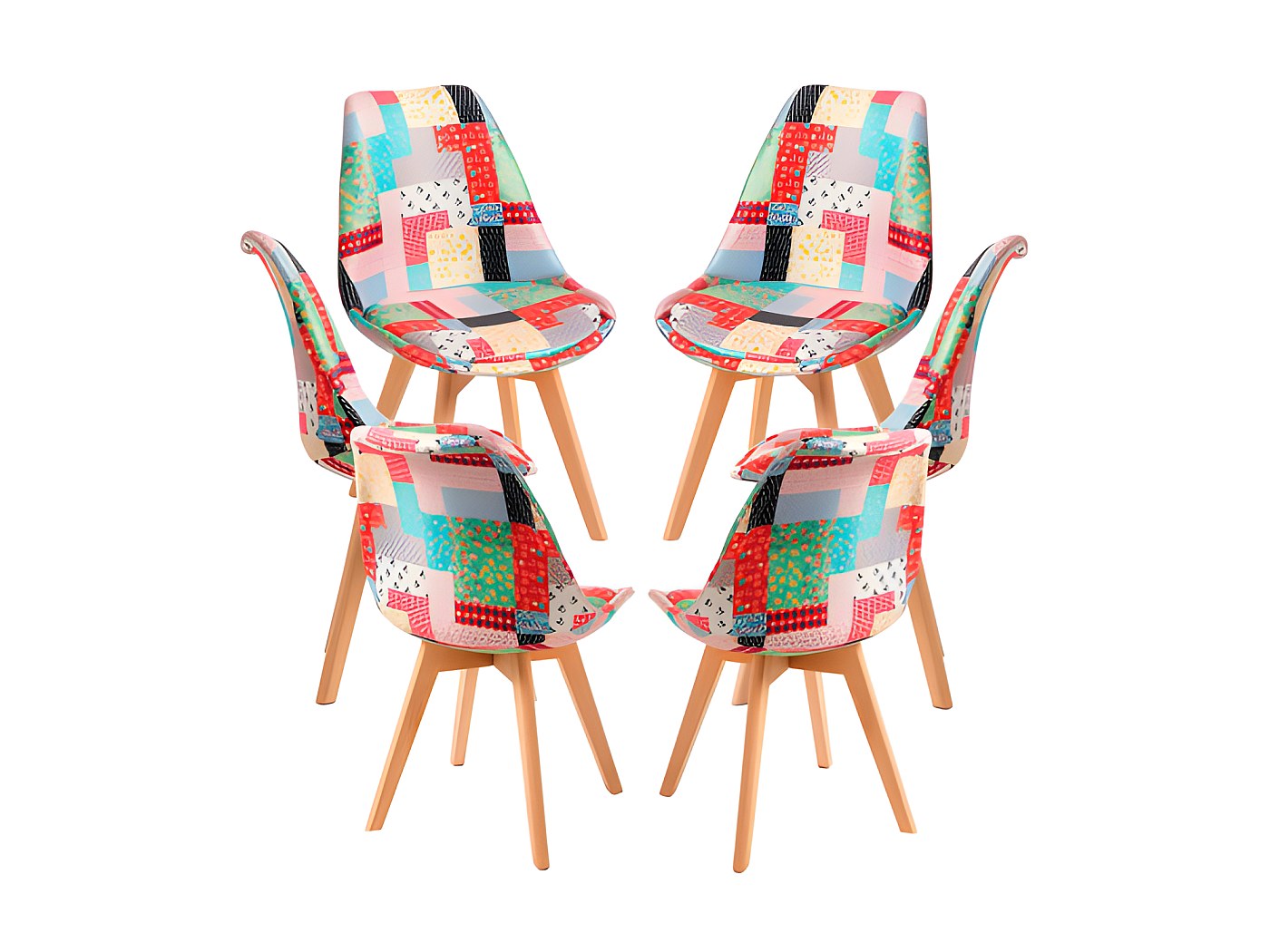 Pack 6 Sillas Synk Patchwork - Collage
