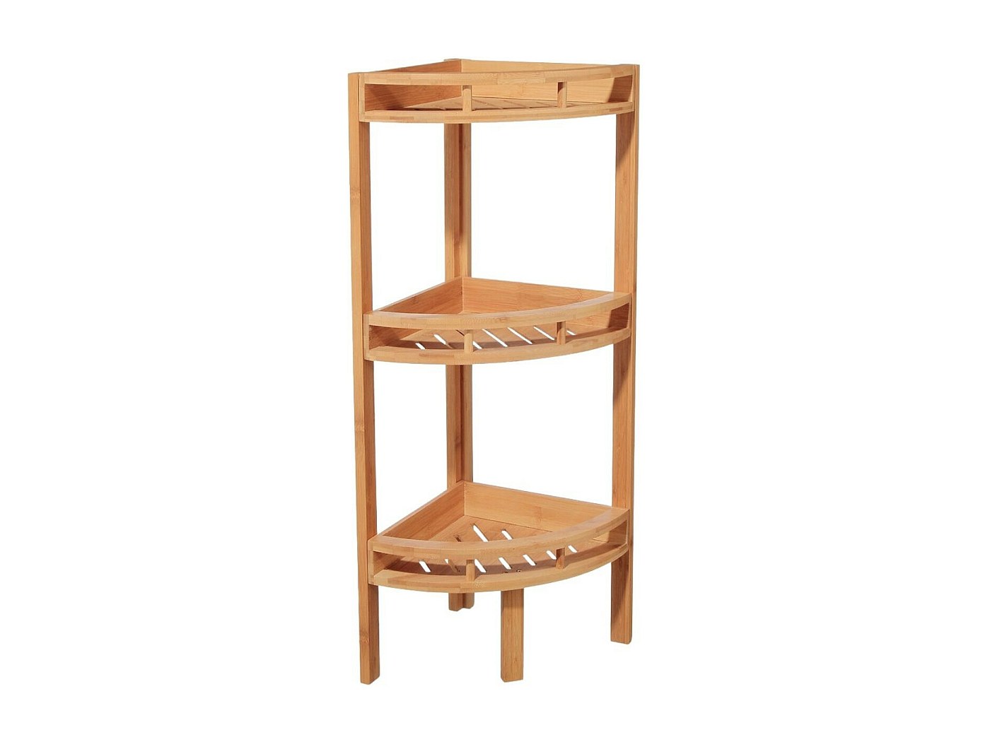 Scaffale angolare in bambù con 3 livelli 85x29x29 cm 7house