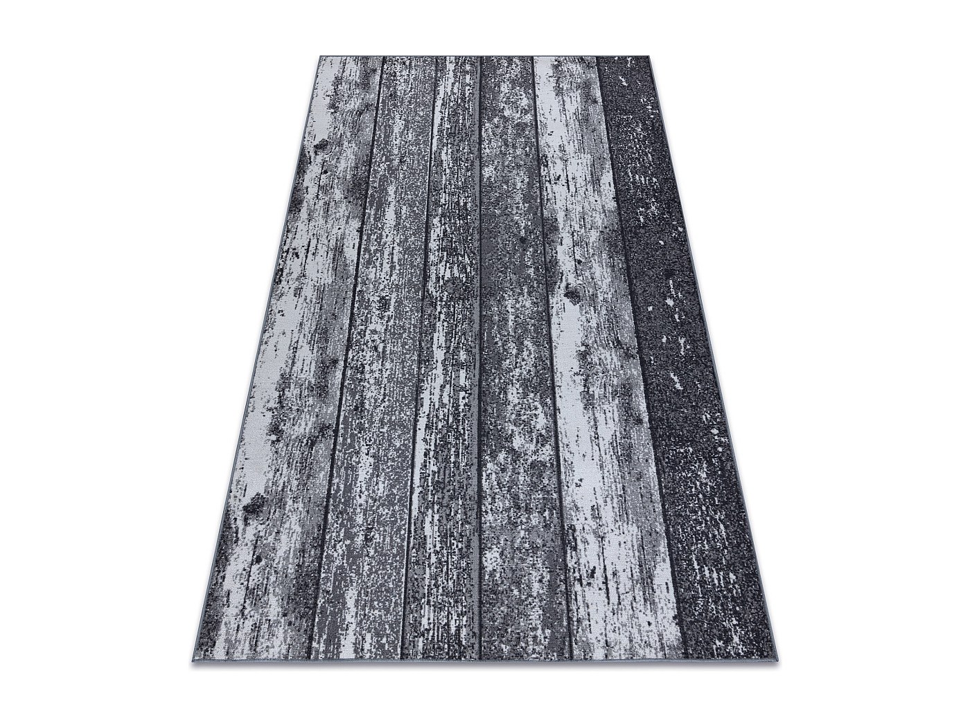 TAPIS - MOQUETTE antidérapant WOOD bois planche gris 100x250 cm