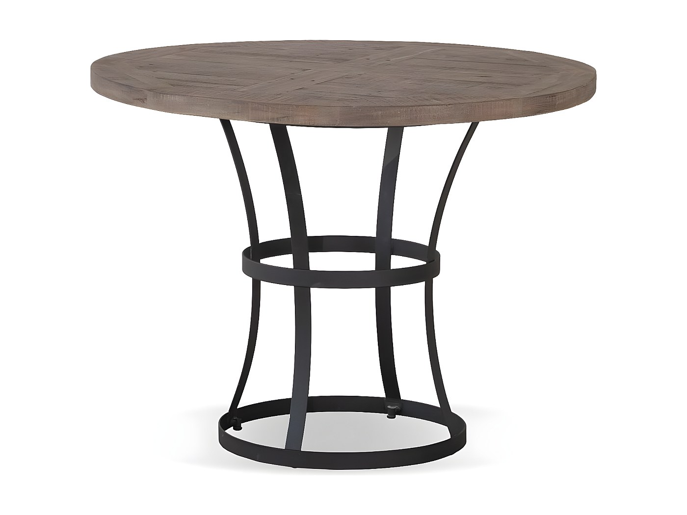 Table à Manger Ronde Bois Marron 100x100x75cm