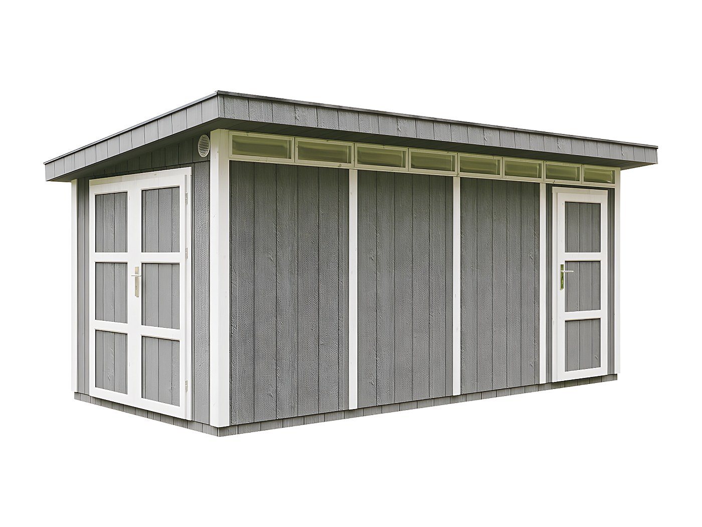 Abrigo com painéis LP® SmartSide® M905C-CAVERN STEEL