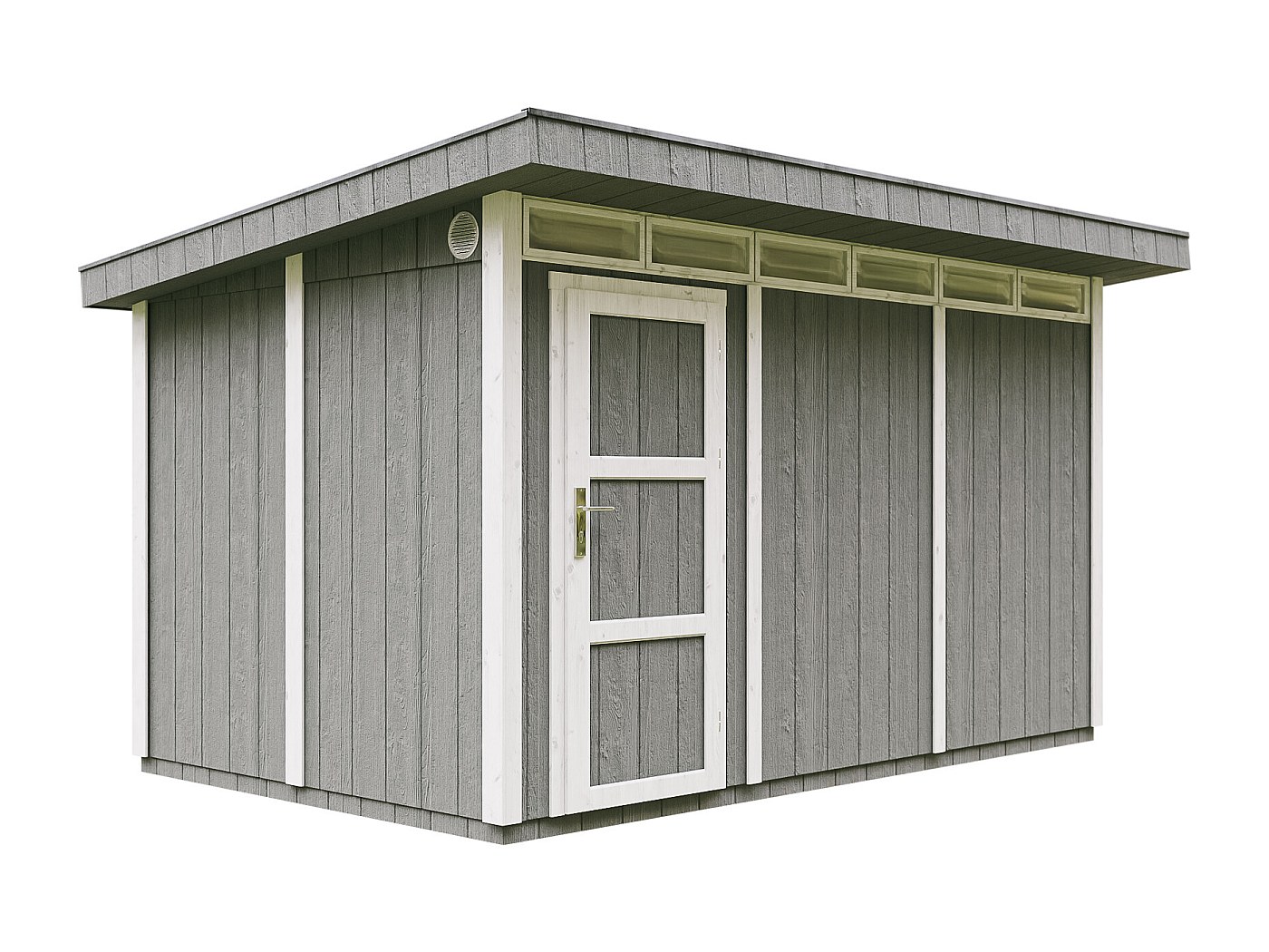 Abrigo com painéis LP® SmartSide® M904-CAVERN STEEL