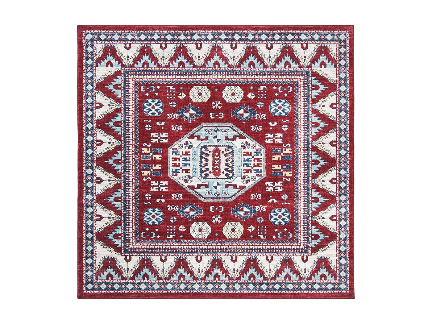 Tapis Rouge & Bleu 201 X 201 cm - Kara