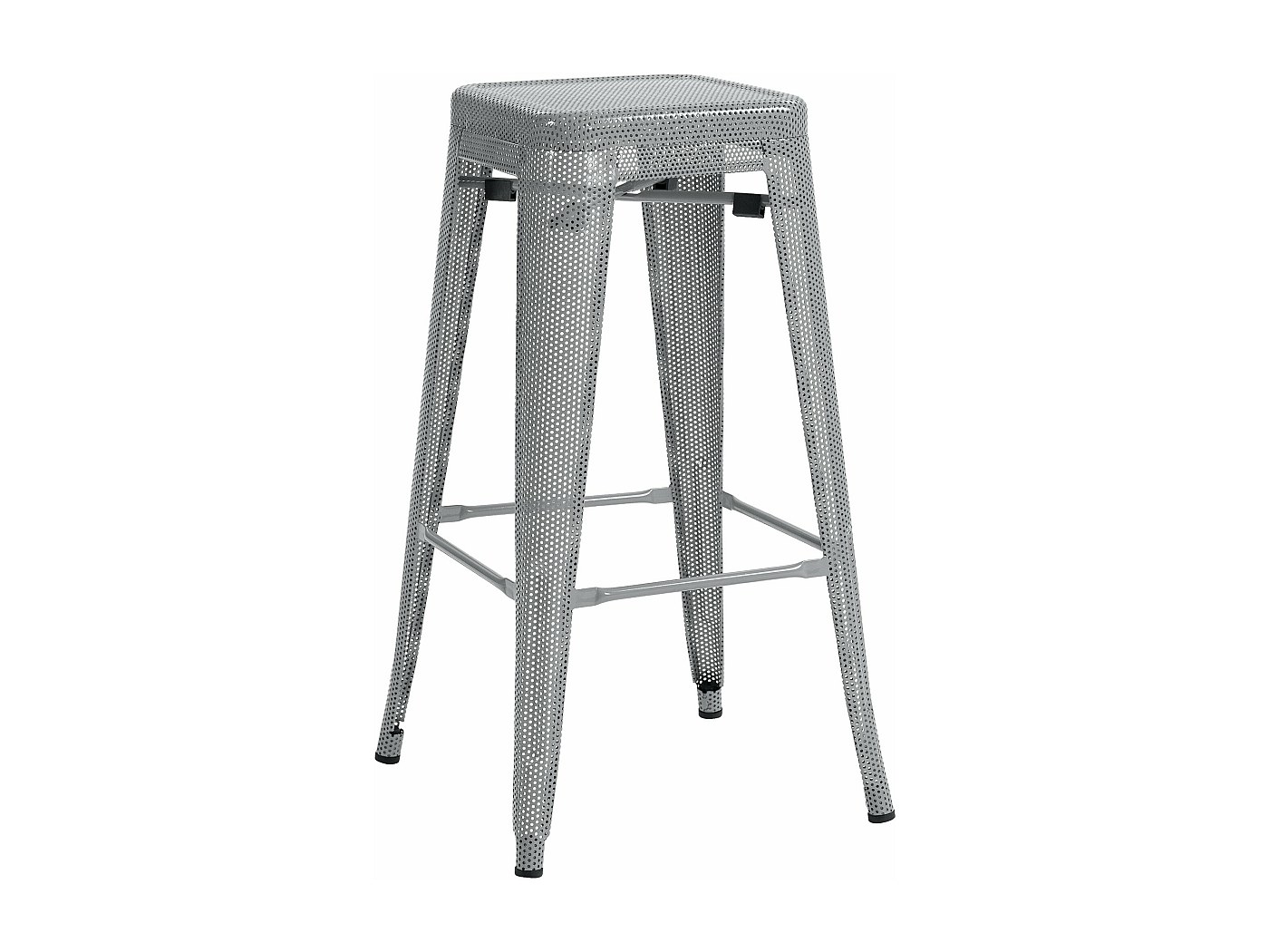 Tabouret de bar - Métal & Métal - Argent - Fletcher