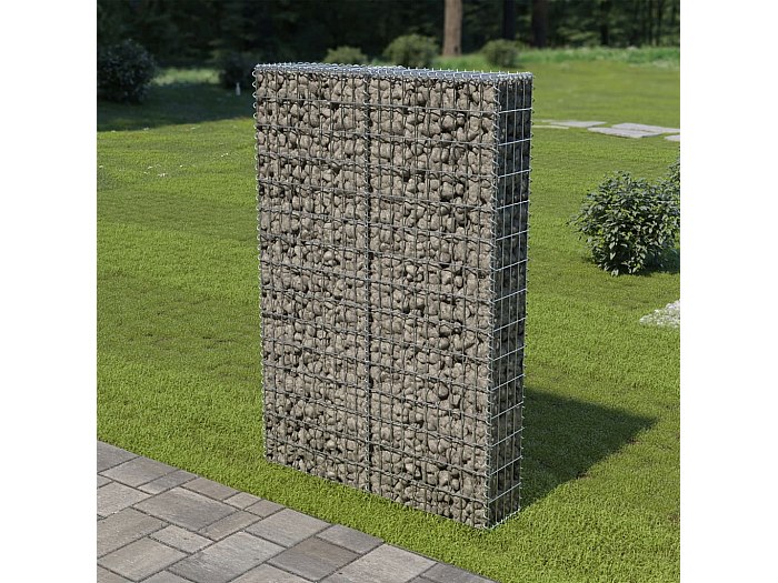 Mur à gabion avec couvercles Acier galvanisé 100 x 20x150