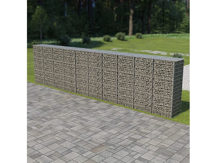 Mur à gabion avec couvercles Acier galvanisé 600 x 50x150