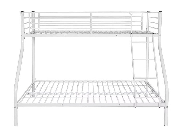 Estructura de litera de metal blanco 140x200 cm/90x200 cm