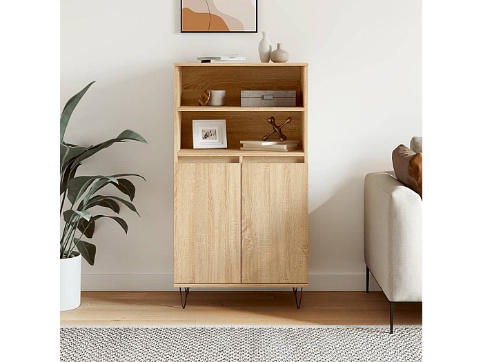 Aparador alto 60x36x110 cm derivados de madeira carvalho sonoma