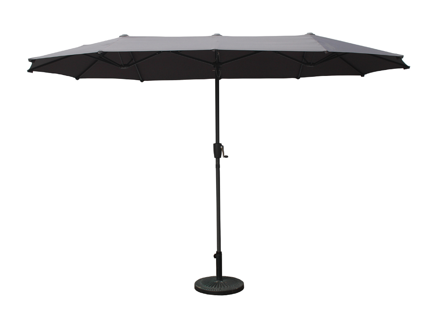 Parasol double 2x4m gris SIENA