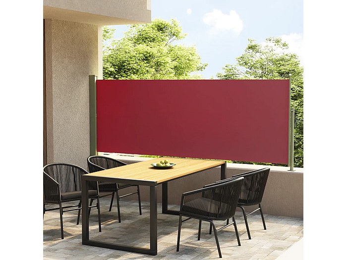 Tenda da sole laterale retrattile 117x300 cm Rossa