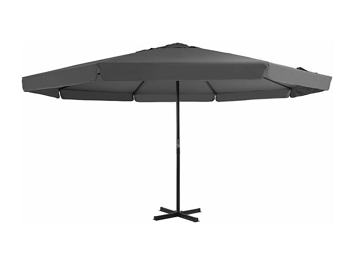 Parasol d'extérieur avec mât en aluminium 500 cm anthracite