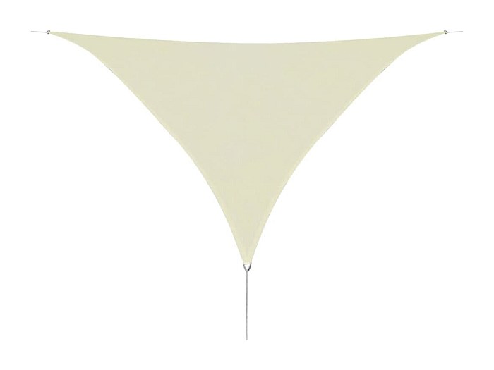 Sombrilla triangular PEAD 3,6x3,6x3,6m Crema