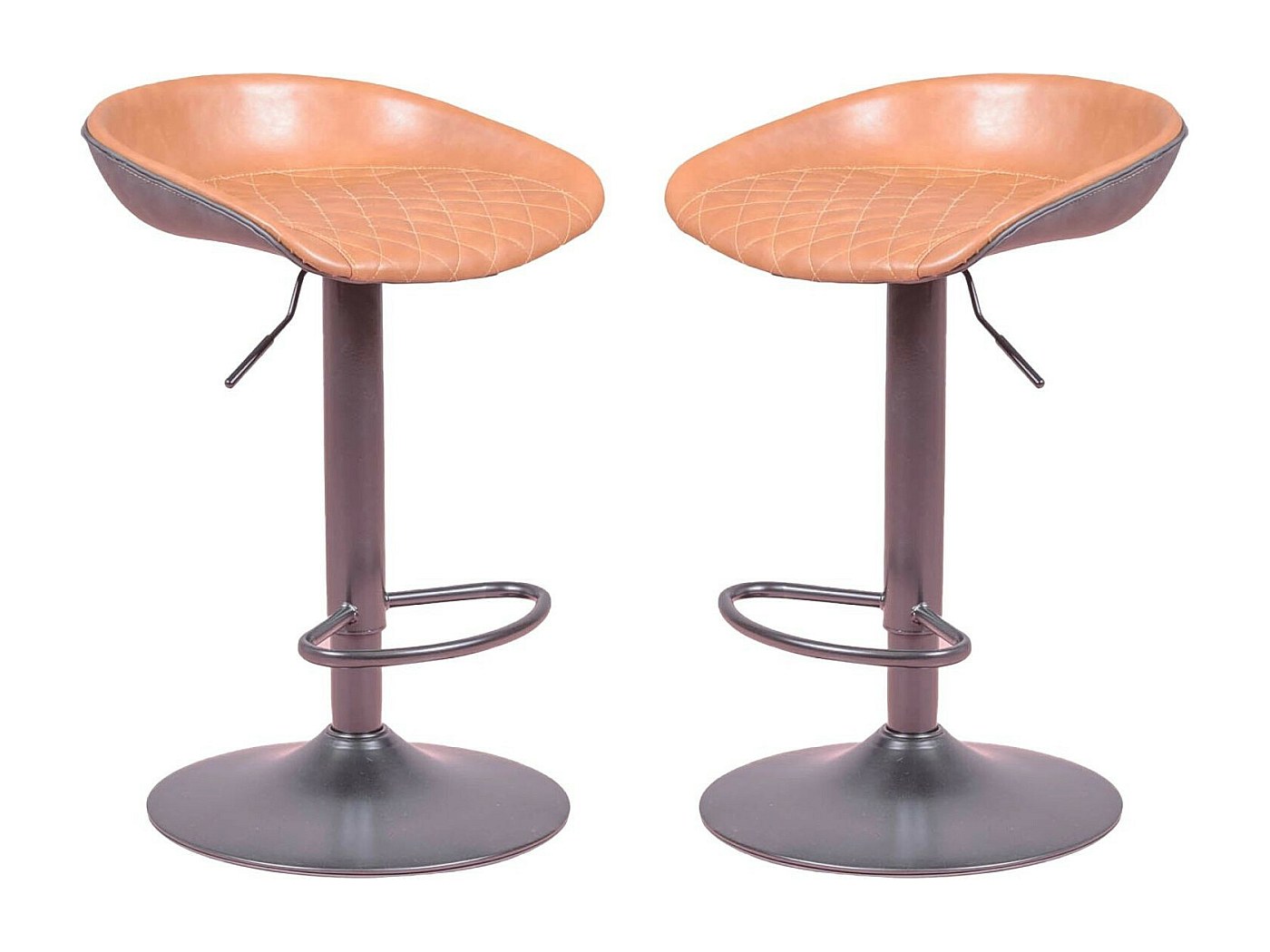 Lot de 2 tabourets réglables - Denver - Beige