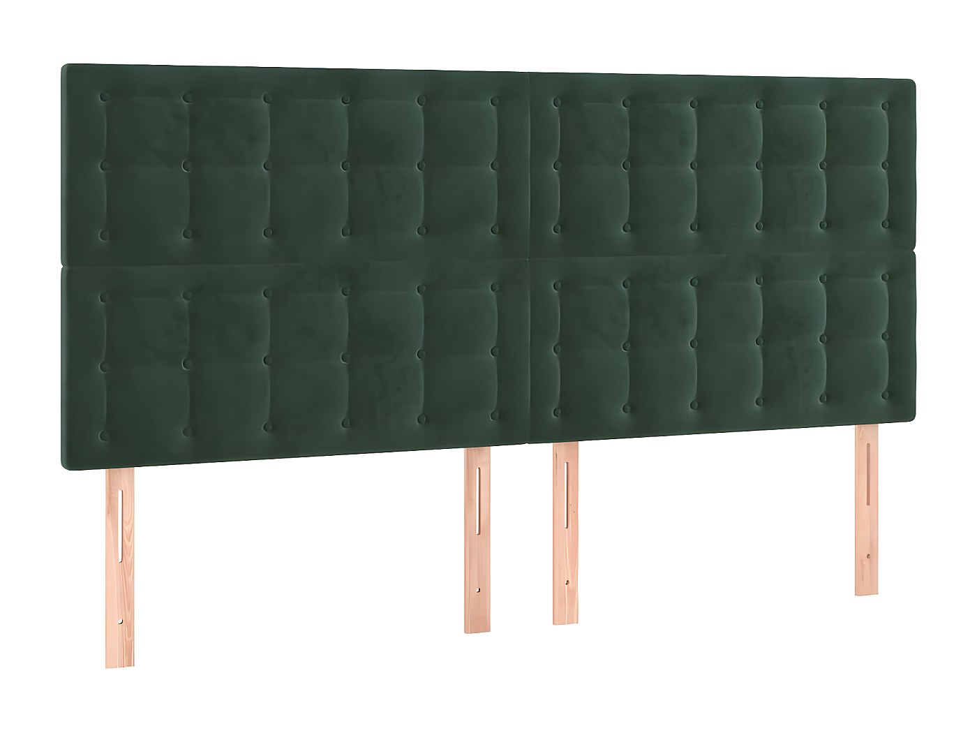 Testiere 4 pz Verde scuro 100x5x78/88 cm Velluto