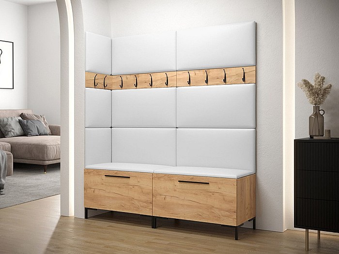 Conjunto pasillo Hartford F104, 196x168x46cm, Craft roble, Montada en ...