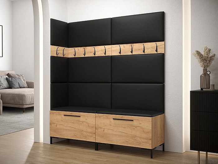 Conjunto pasillo Hartford F104, 196x168x46cm, Craft roble, Montada en ...