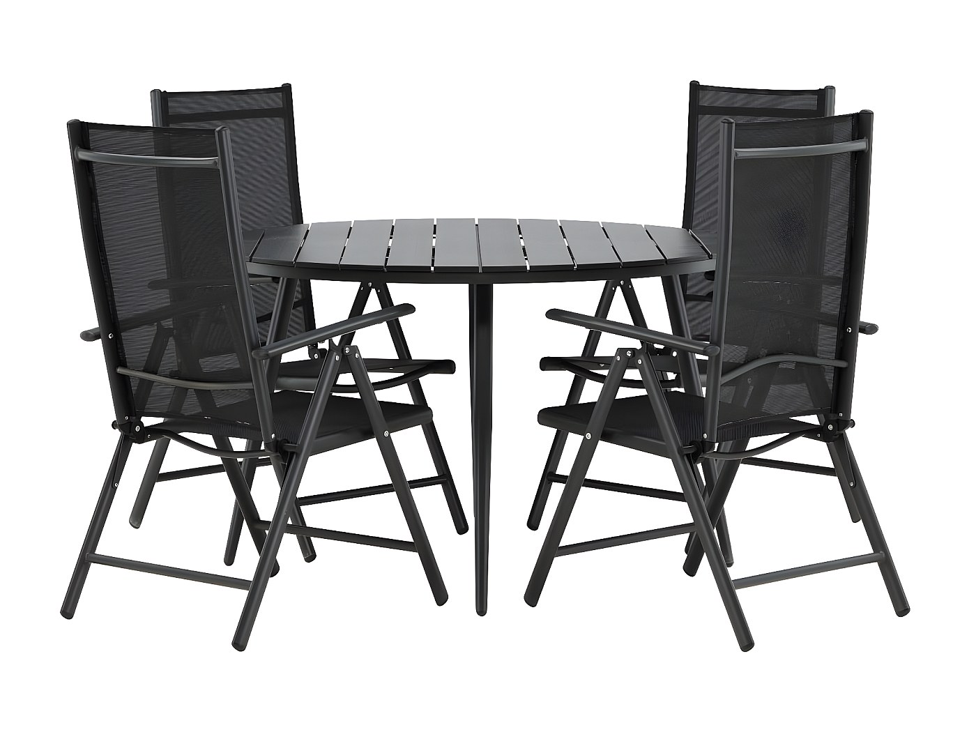 Break ensemble table et chaises de jardin, table 120x120cm, 4 chaises ...