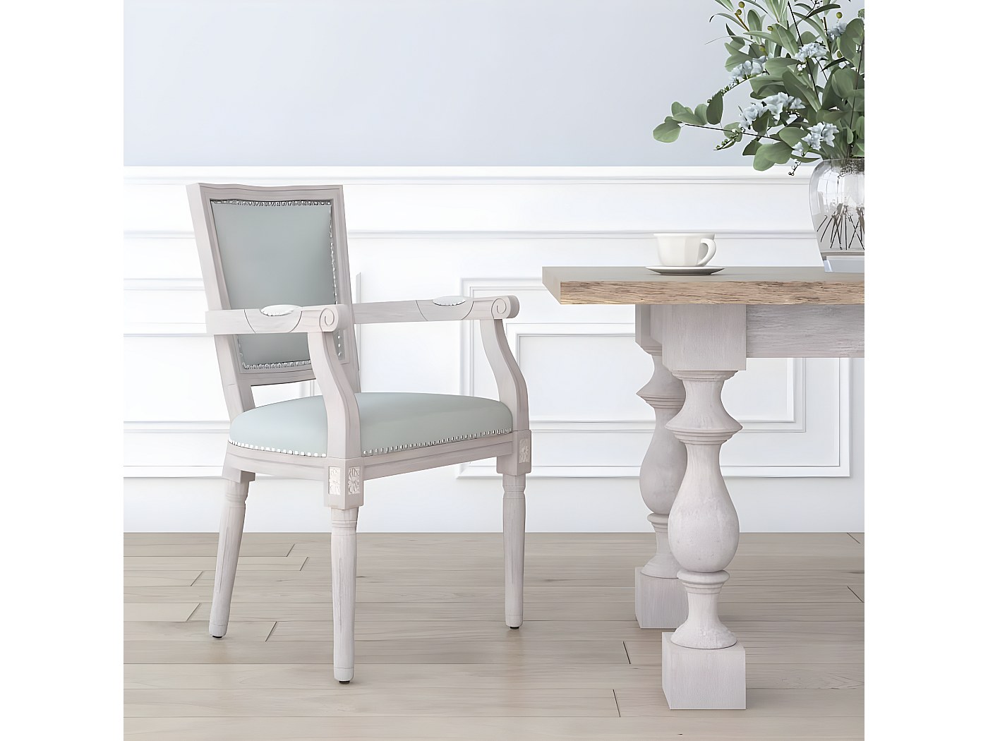 vidaXL Silla de comedor terciopelo gris claro