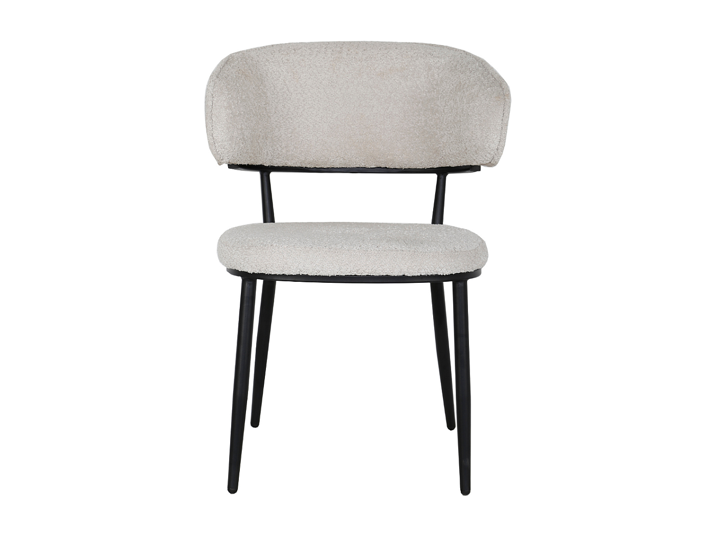 2x Eetkamerstoel Sander - Teddy Grijs (Set van 2)