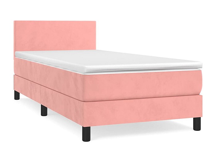 Sommier à lattes de lit avec matelas Rose 90x200 Velours