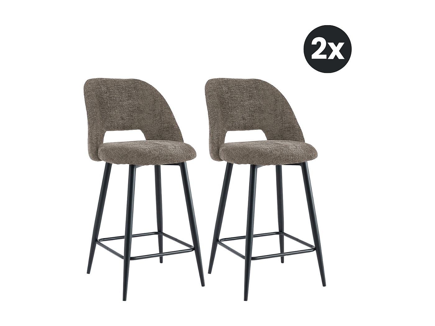2x Barkruk Monta - Bruin (Set van 2)