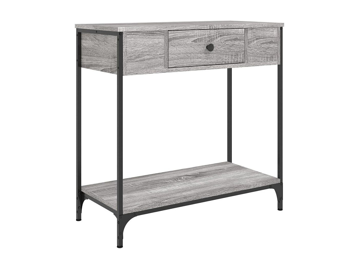 Table console sonoma gris 75x34,5x75 bois d'ingénierie