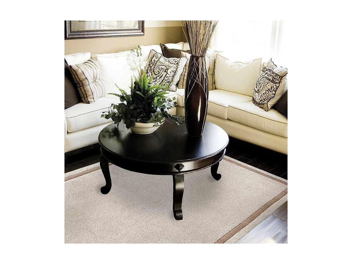 Tapis salon 160x230 cm Rectangulaire ABRA SAND 1A2T Gris Salon Tufté ...