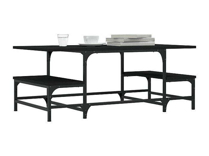 Table basse noir 100x50,5x40 bois d'ingénierie