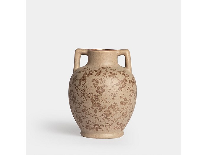 Vase en porcelaine brun 17x22 cm