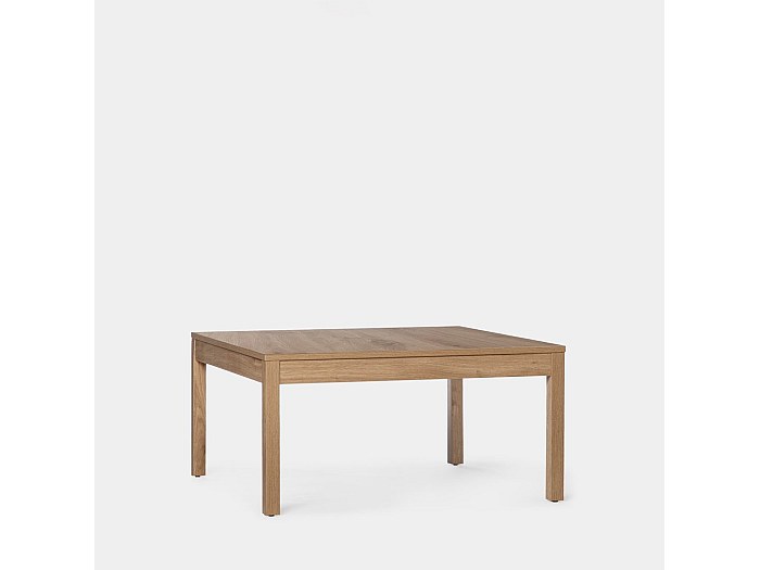 Table basse fixe en bois naturel 80x40 cm