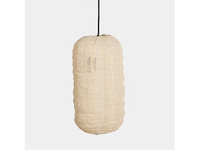 Lampe de plafond en rotin naturel 20x42.5 cm